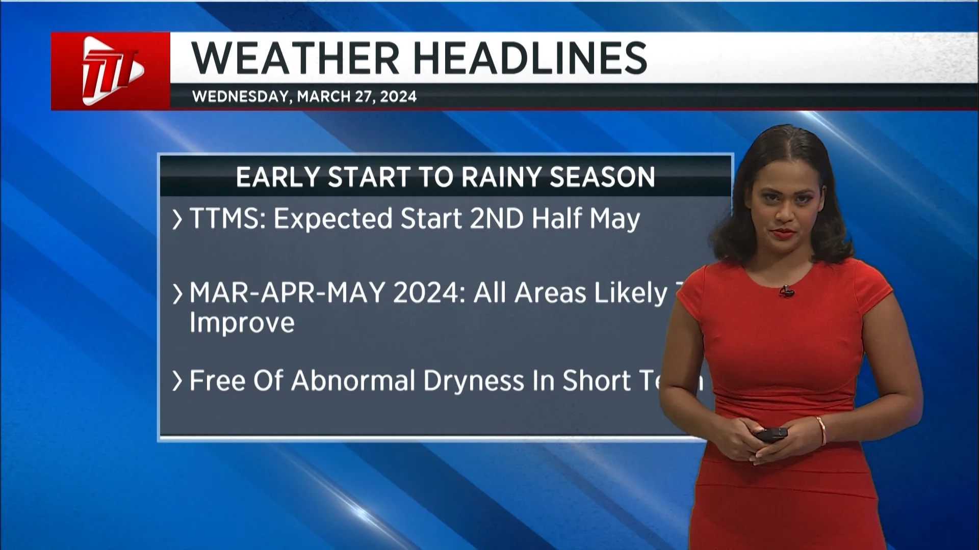Weather Outlook – Wednesday March 27th 2024 - TTT News