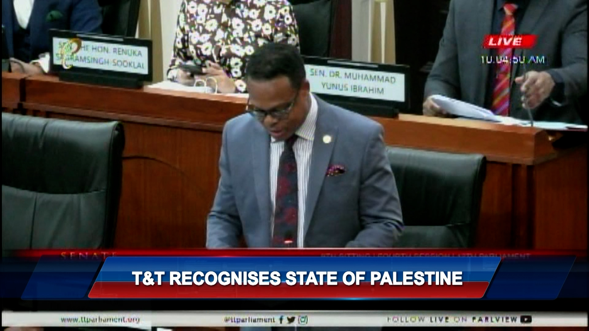 T&T Recognizes Palestine - TTT News