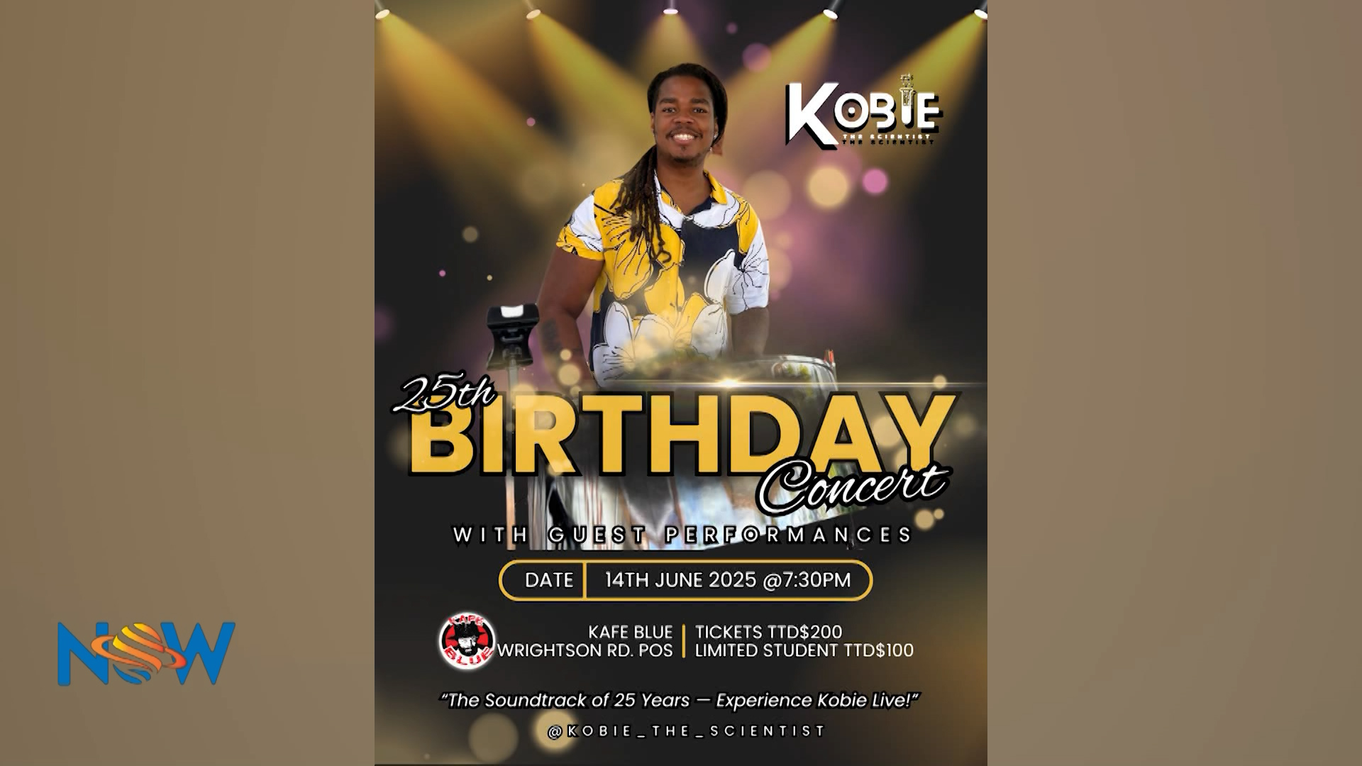 Entertainment On NOW – Kobie The Scientist’s 25th Birthday Concert ...